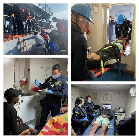 La Armada de Colombia rescato a pescadores que tenían seis días a la ...